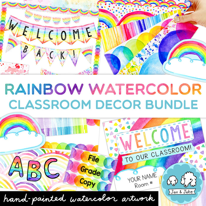 Watercolor Rainbow Classroom Decor Ideas – Jax and Jake